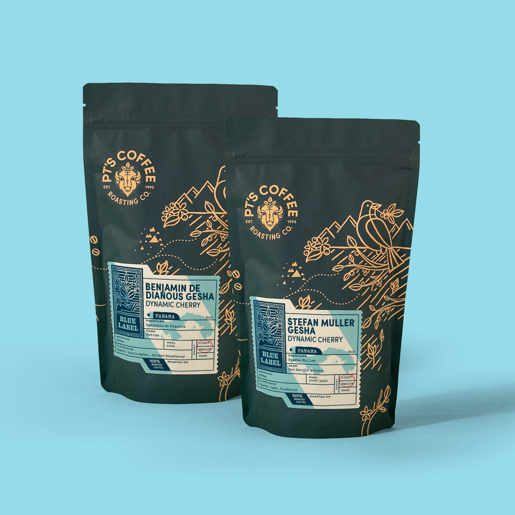 Blue Label | Dynamic Cherry Gesha Bundle – PT's Coffee